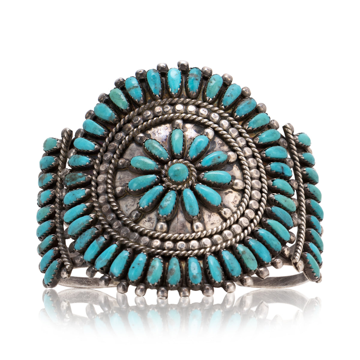 Zuni Needlepoint Turquoise Bracelet — Cisco's Gallery