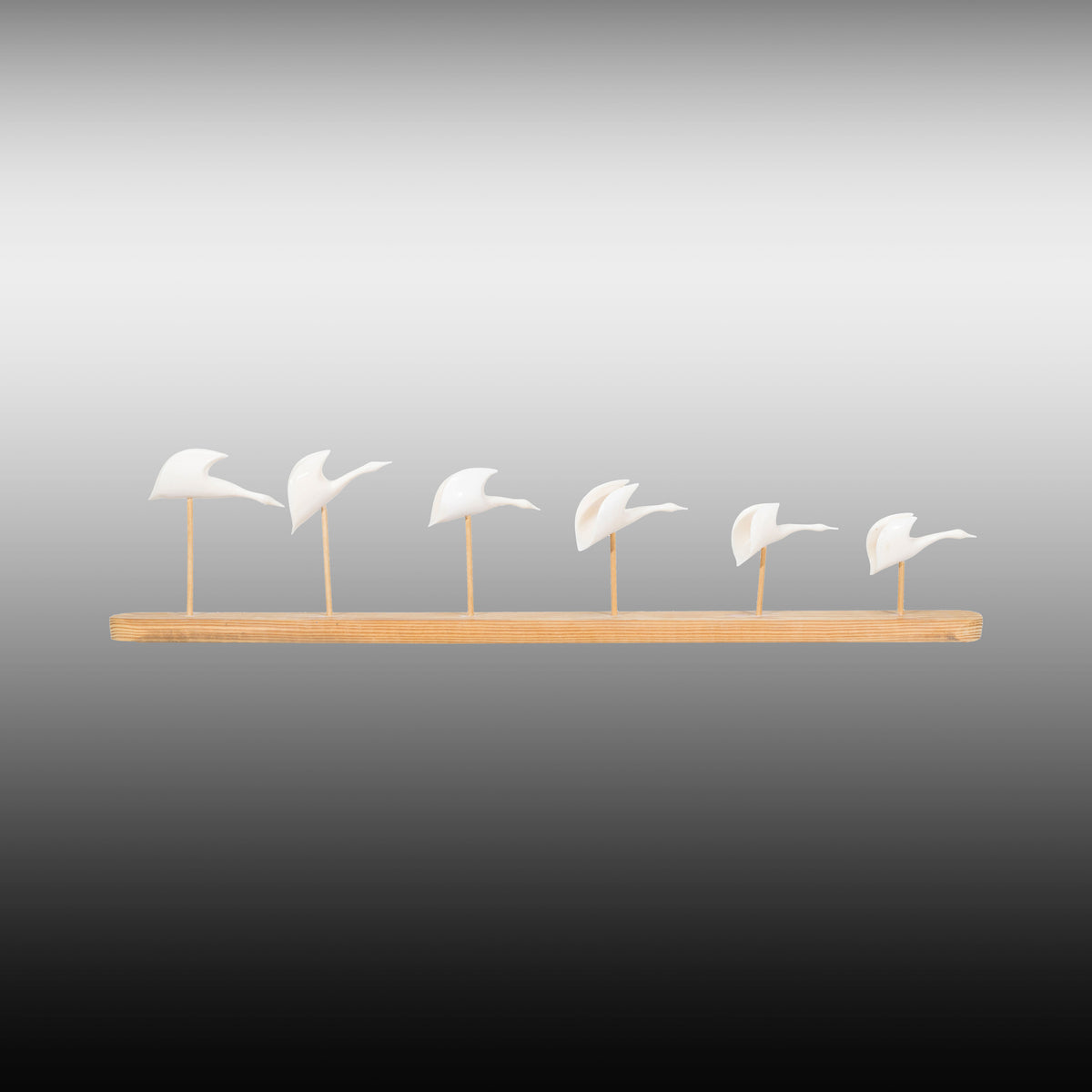 Inuit Walrus Ivory Snow Geese Scape — Cisco's Gallery