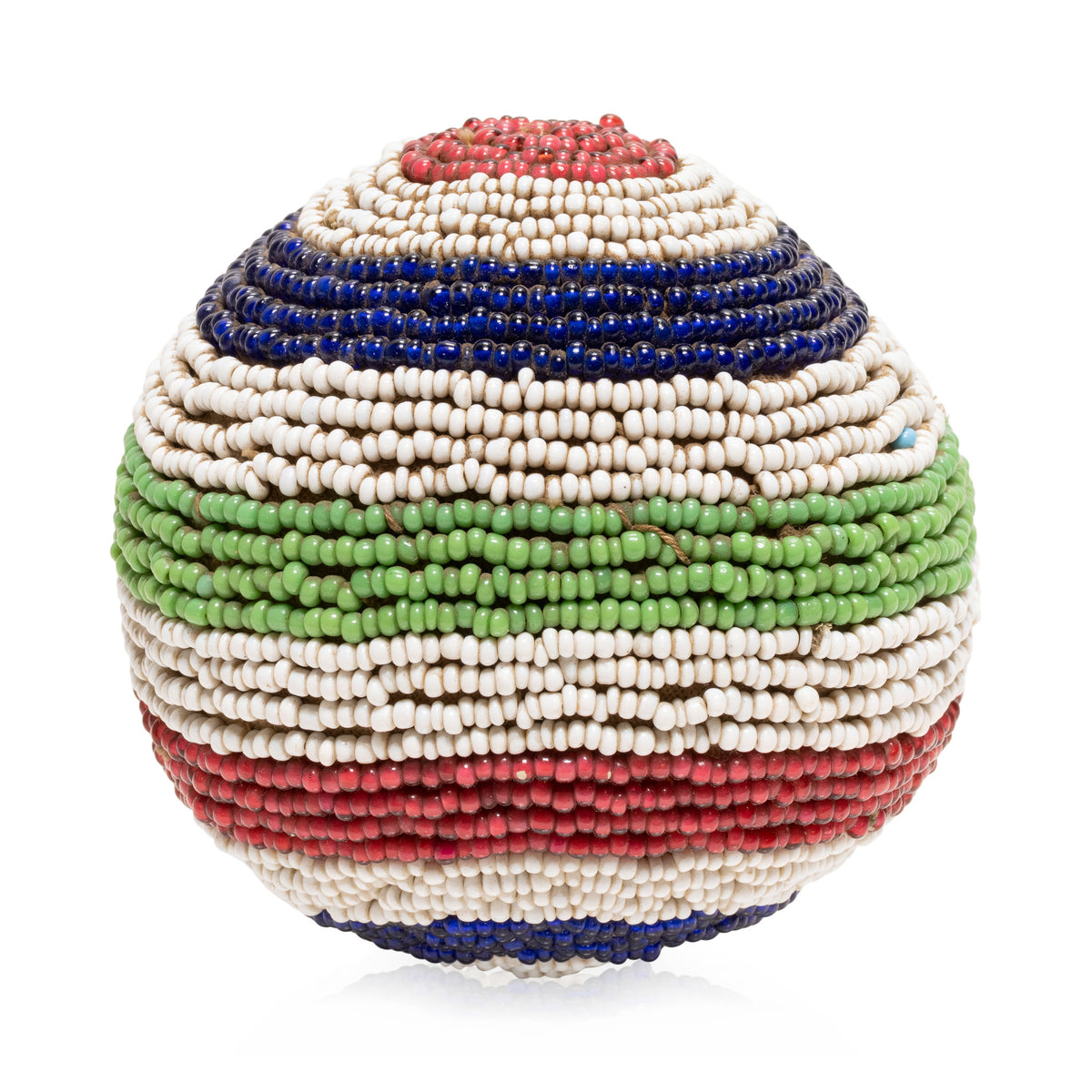 Northern Plains Beaded Hide Ball — Cisco's Gallery