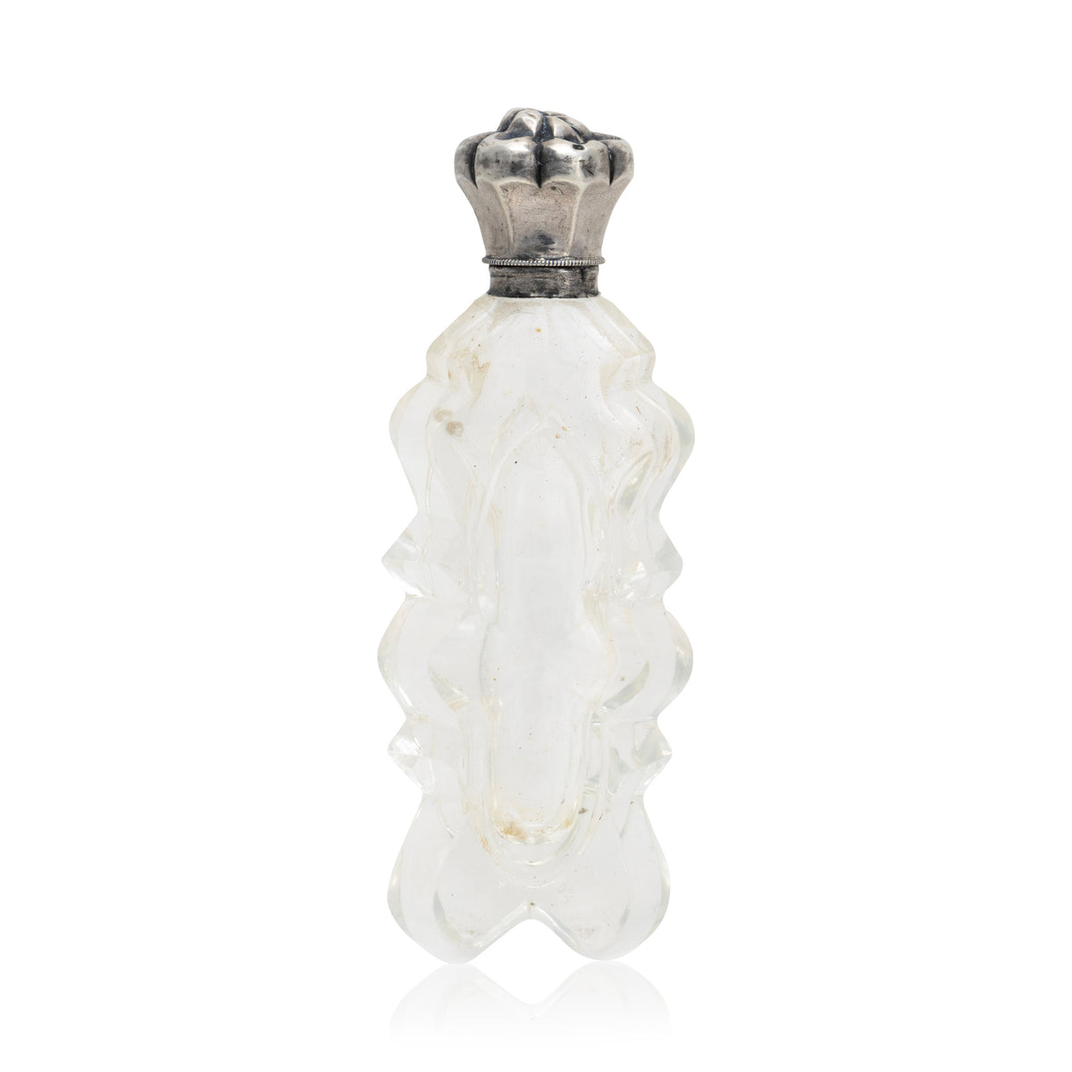 Cut Glass and Sterling Perfume Bottle — Cisco's Gallery