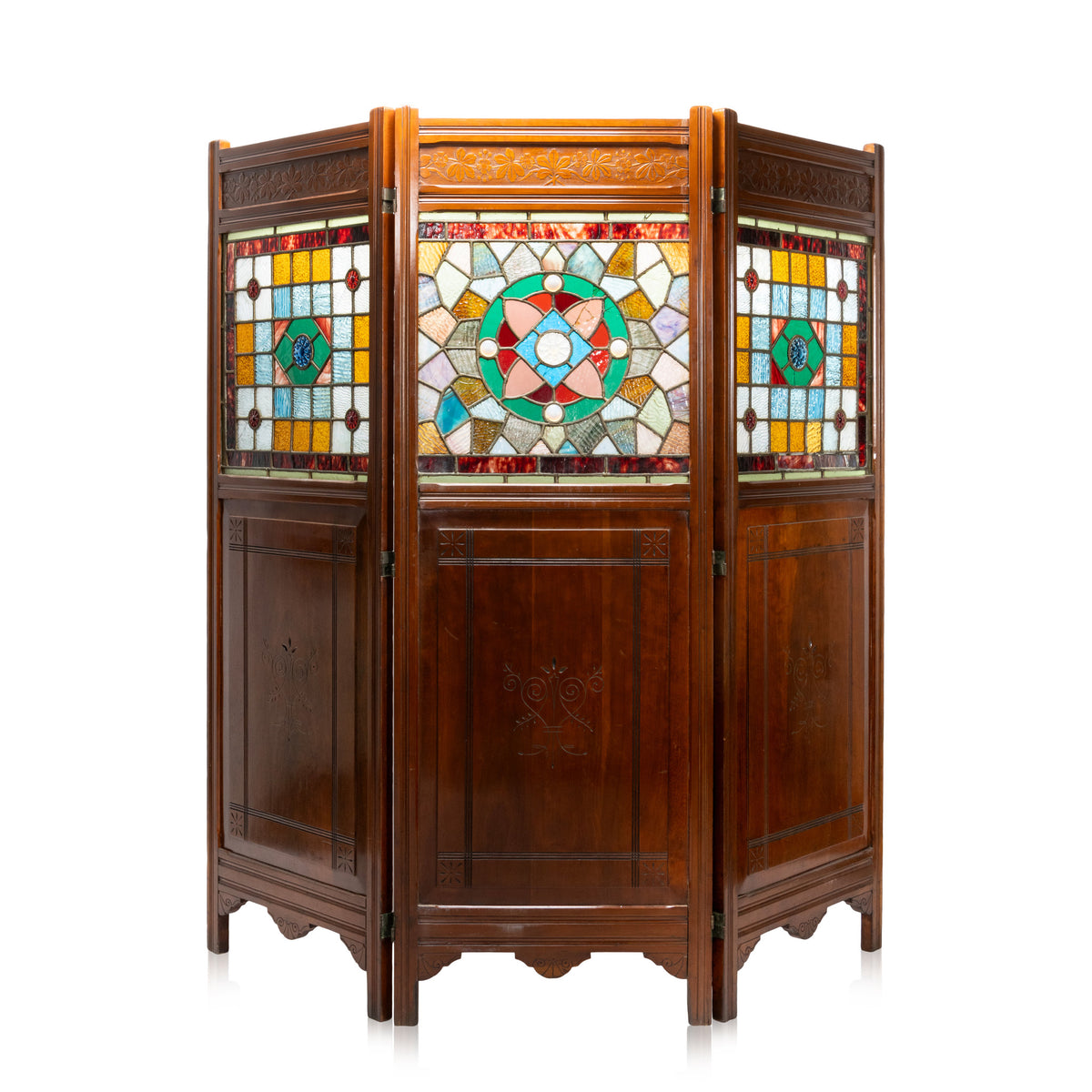 Leaded Glass Folding Screen — Cisco's Gallery