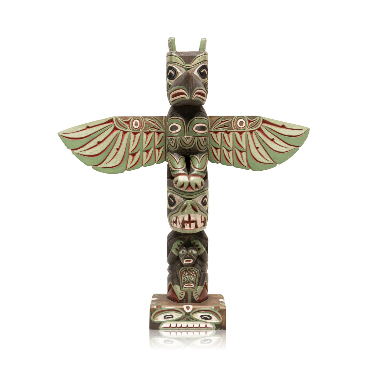 Coast Salish Tunderbird and Bear Totem — Cisco's Gallery