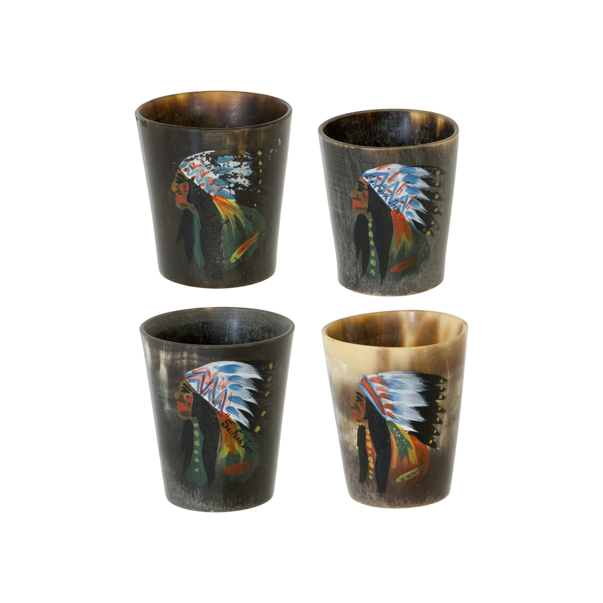 Four Steer Horn Shot Glasses — Cisco's Gallery
