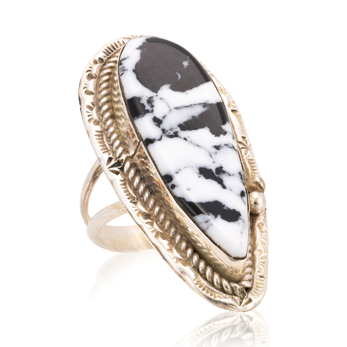 White buffalo stone ring store