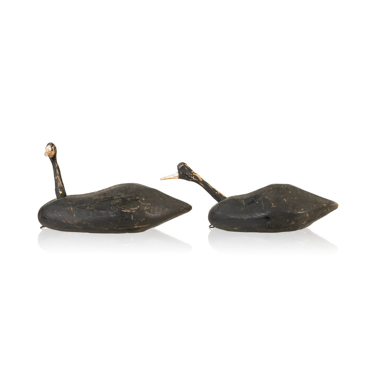 Carved Folksy Coot Decoy Pair — Cisco's Gallery