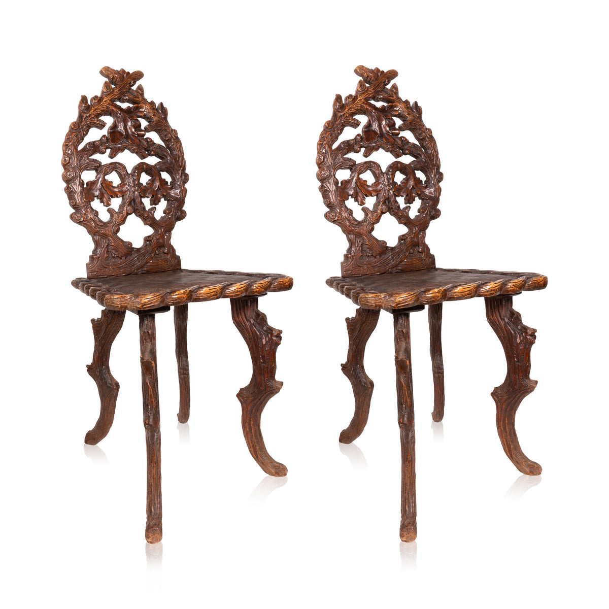 Pair Black Forest Chairs — Cisco's Gallery