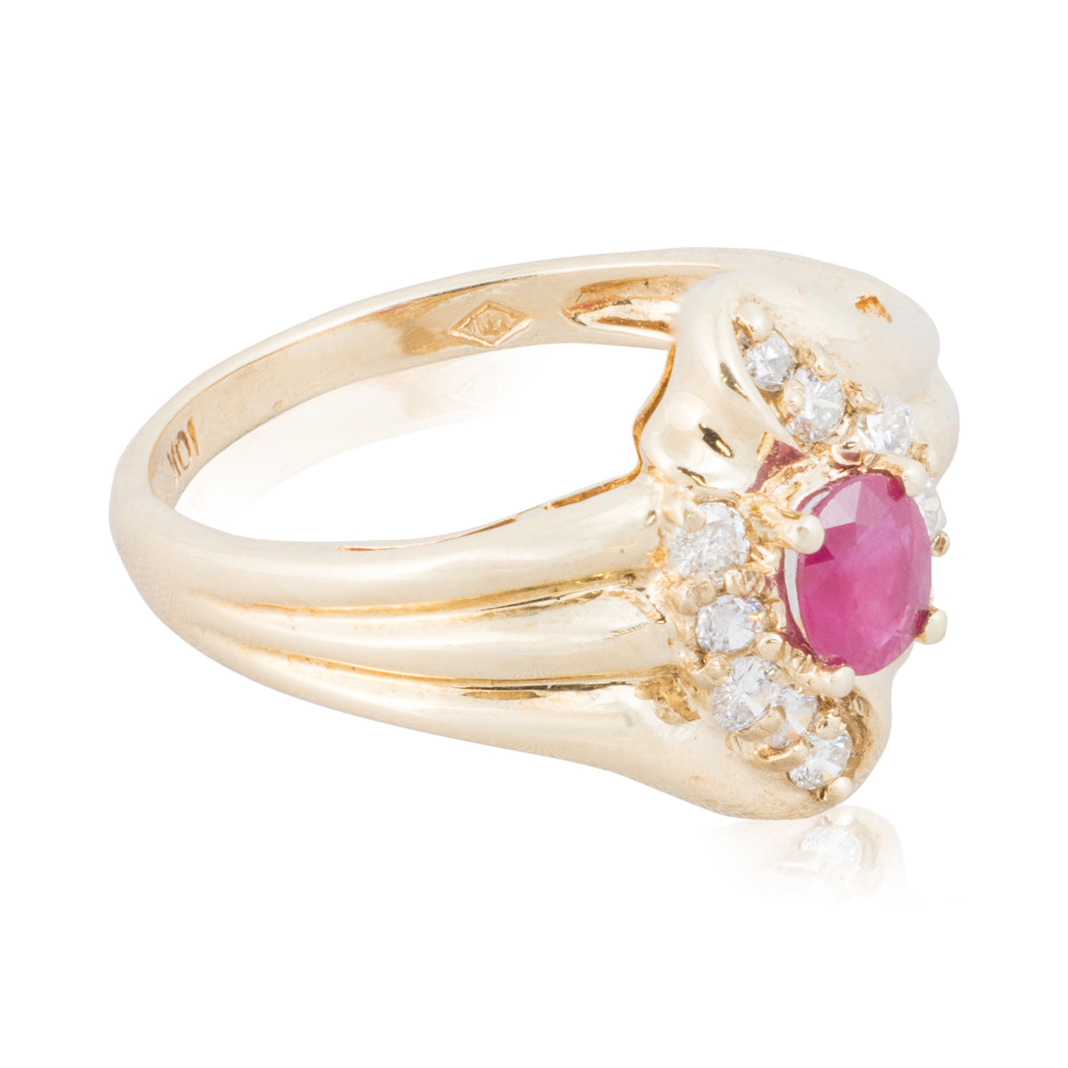 10k Gold Diamond and Ruby Ring — Cisco's Gallery