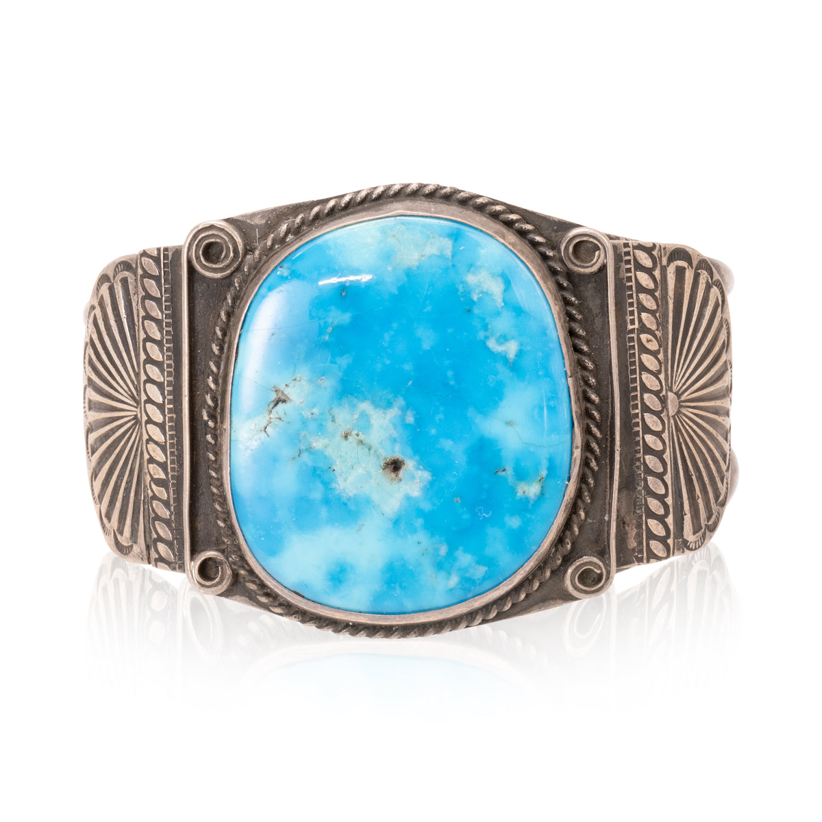 Navajo Turquoise and Silver Bracelet — Cisco's Gallery